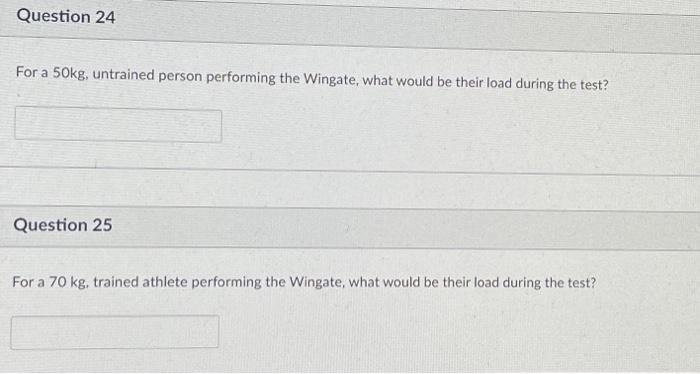 Solved this is about the wingate anaeroic test. i will leave | Chegg.com