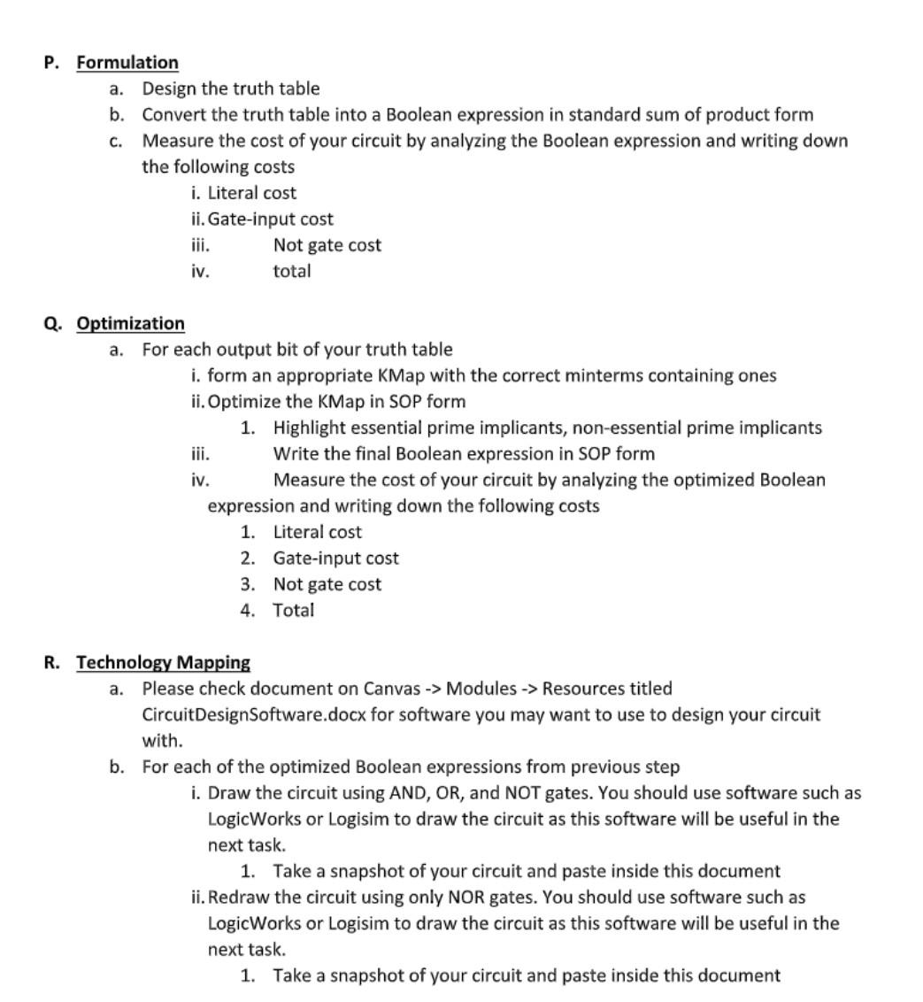 Solved 1 5 Points Design A Combinational Circuit Whose