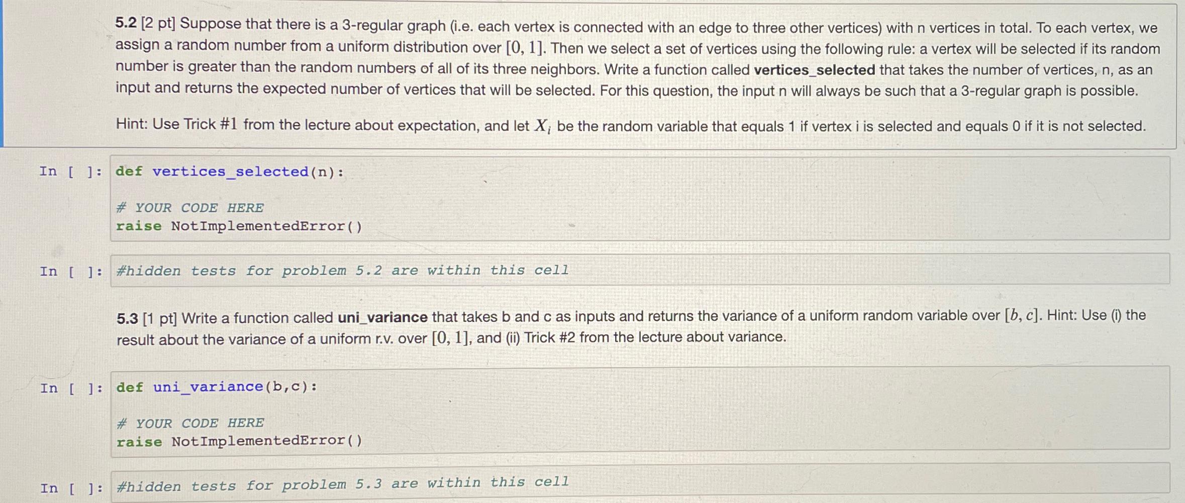 Solved 5.2[2pt] ﻿Suppose that there is a 3-regular graph | Chegg.com