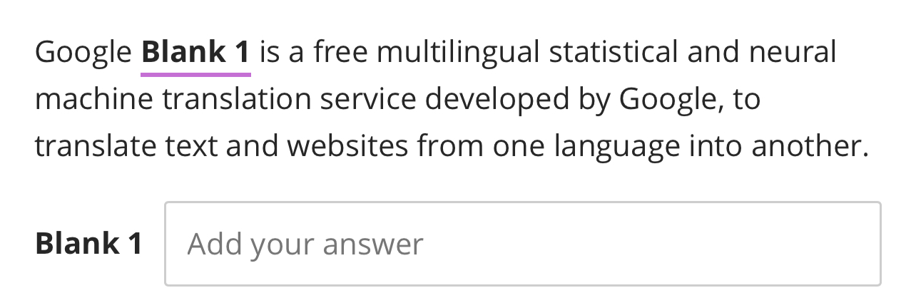 Solved Google Blank 1 ﻿is a free multilingual statistical | Chegg.com