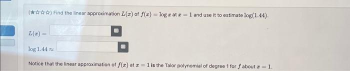 Solved ( ) Find the linear approximation L(x) of f(x) = | Chegg.com
