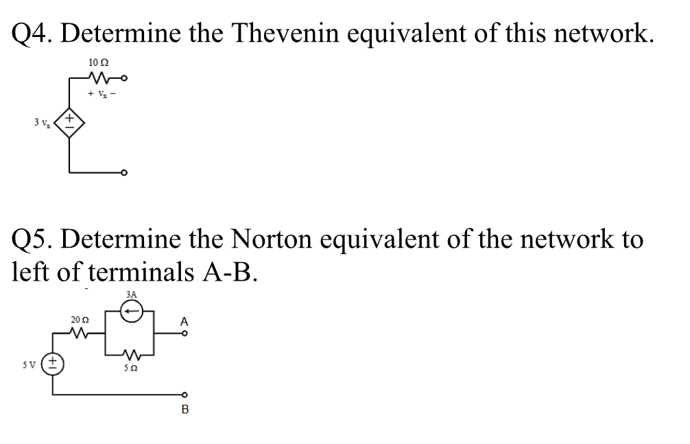 Q4. Determine the Thevenin equivalent of this | Chegg.com Q4. Determine the Thevenin equivalent of this | Chegg.com