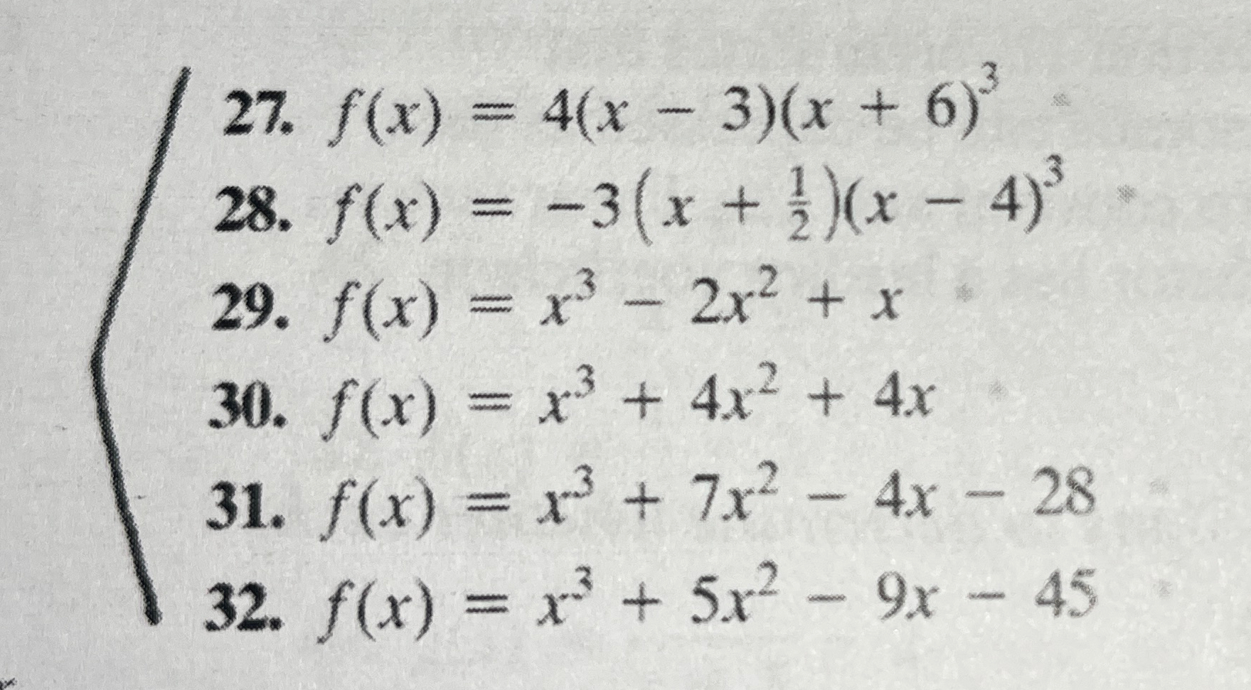 Solved find the zeros for each polynomial function and give | Chegg.com