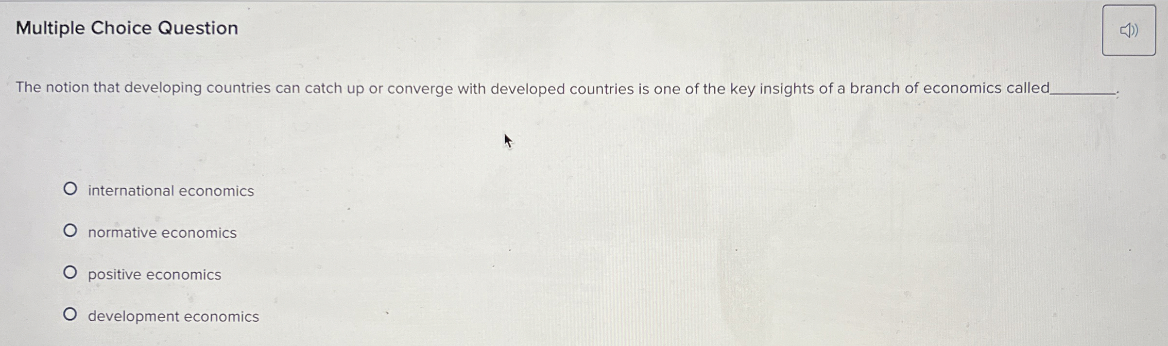 Solved Multiple Choice QuestionThe notion that developing | Chegg.com