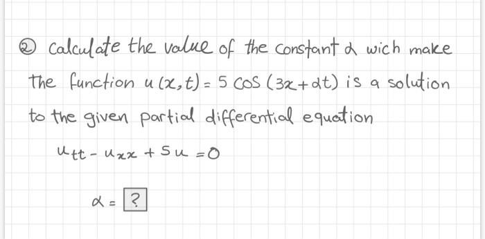 Solved (2) Calculate the value of the constant α wich make | Chegg.com