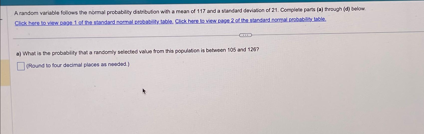 Solved A random variable follows the normal probability | Chegg.com