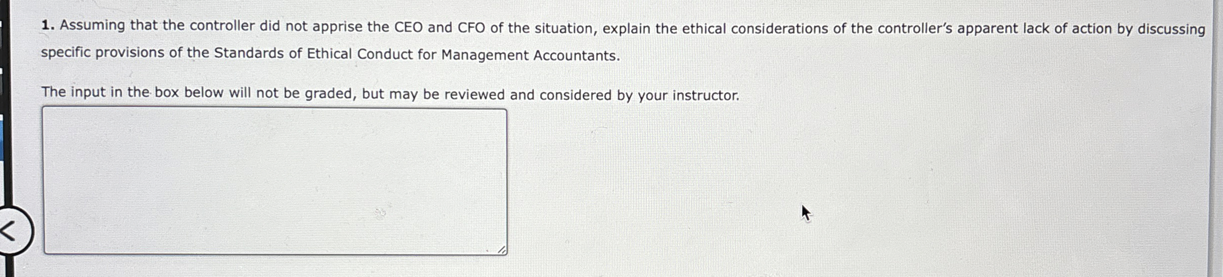 Solved Assuming that the controller did not apprise the CEO | Chegg.com