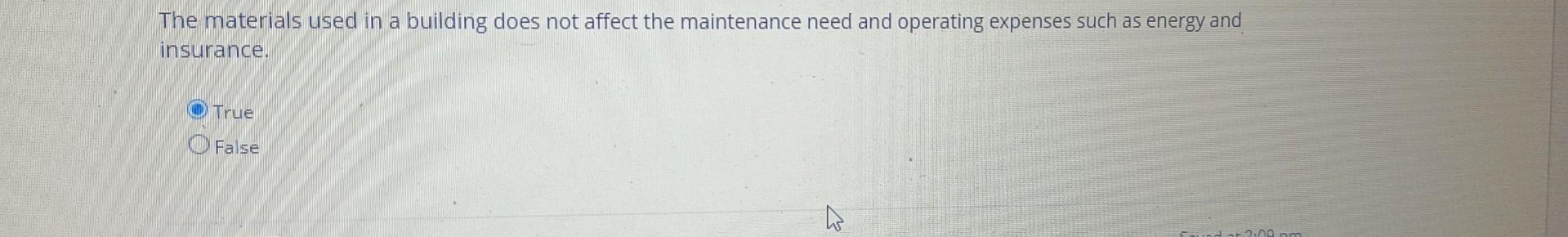 Solved The materials used in a building does not affect the | Chegg.com