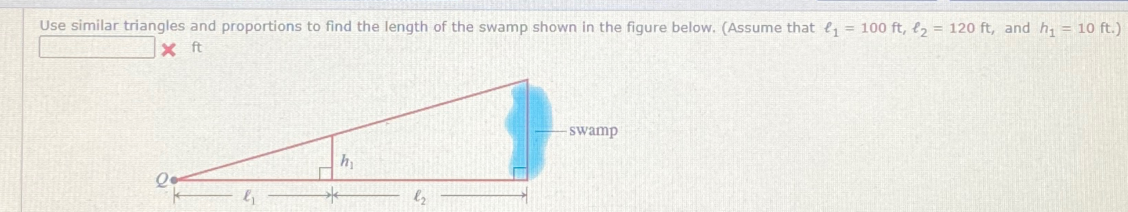Solved Use similar triangles and proportions to find the | Chegg.com