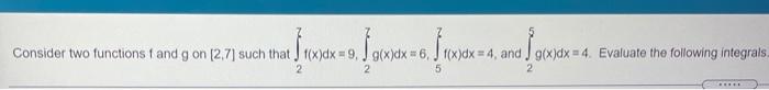Solved Consider two functions f and gon (2.7) such that | Chegg.com