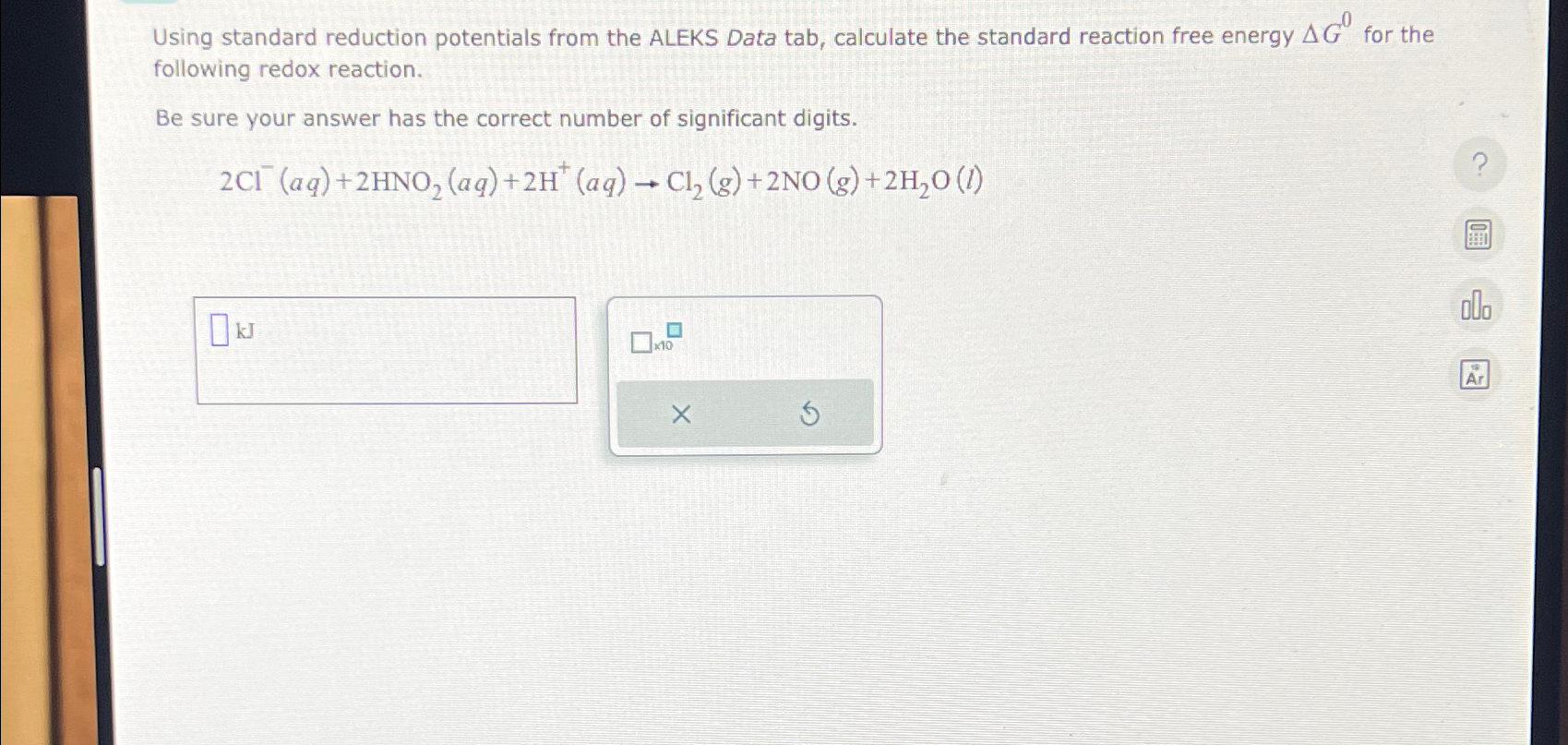 Using standard reduction potentials from the ALEKS | Chegg.com