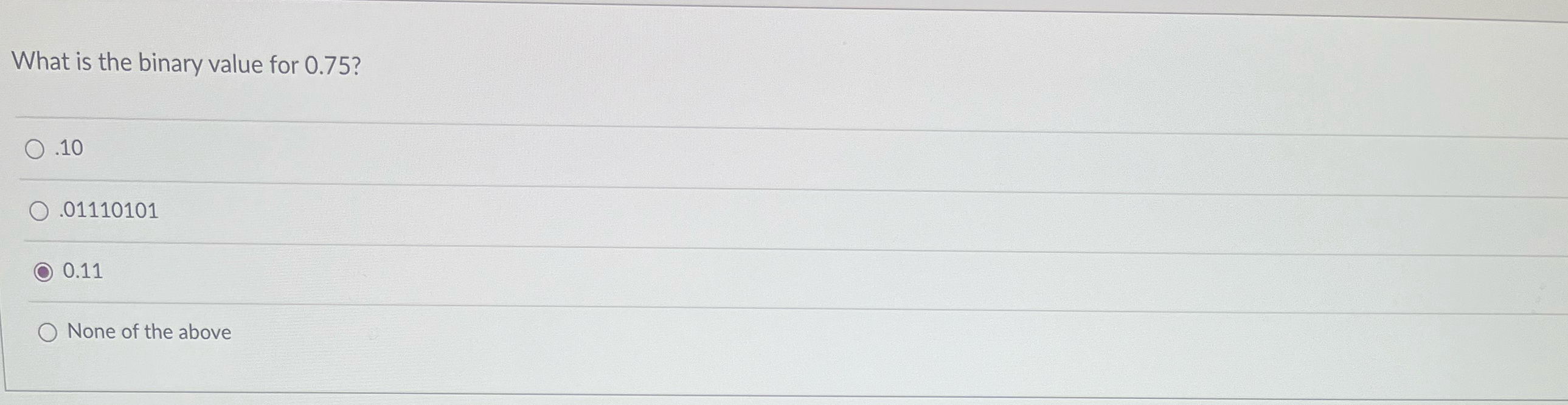 Solved What is the binary value for | Chegg.com