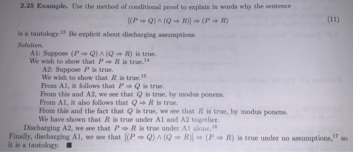 Solved 14 2.25 Example. Use the method of conditional proof | Chegg.com