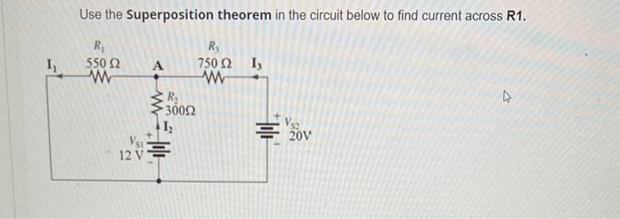 Solved Use the Superposition theorem in the circuit below to | Chegg.com