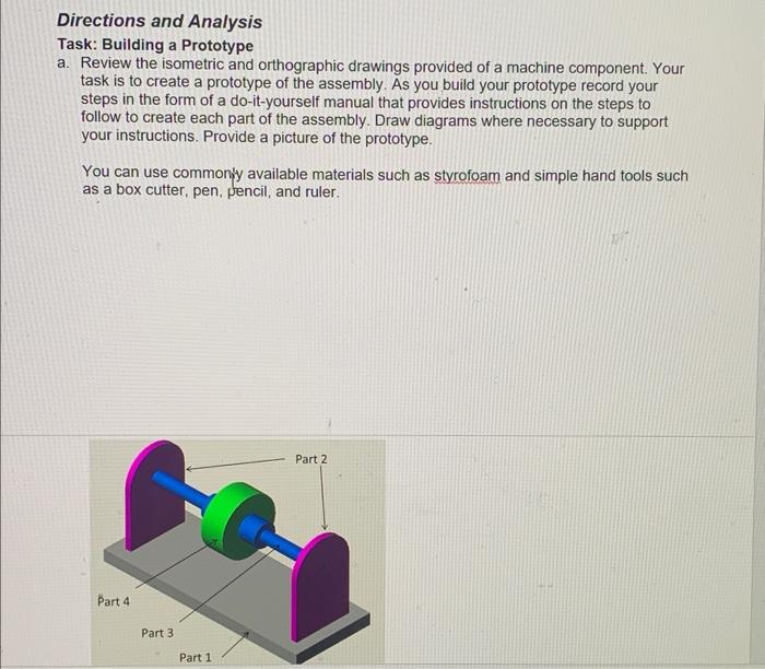 Solved Directions and Analysis Task: Building a Prototype a. | Chegg.com