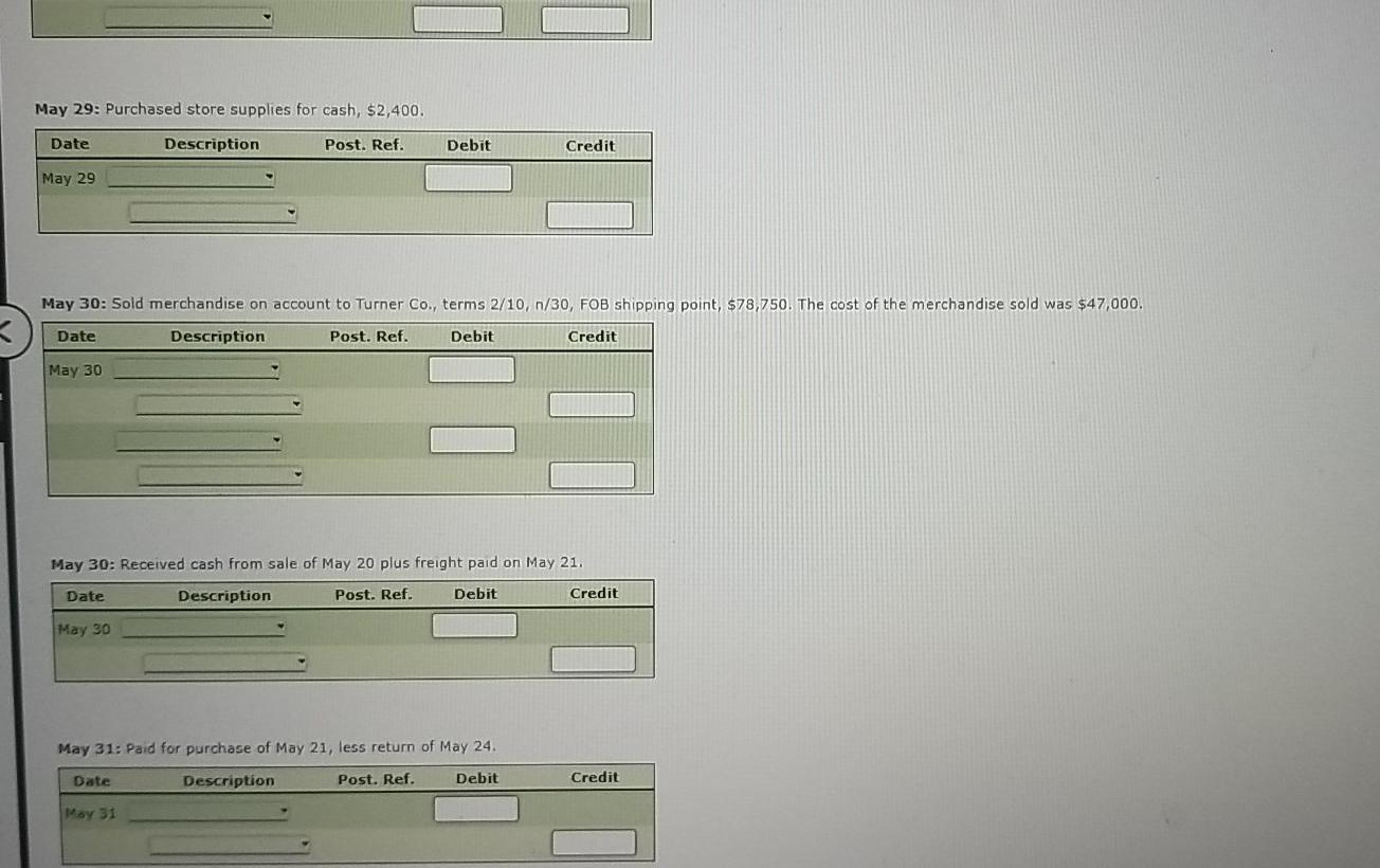 Solved Comprehensive Problem 2 Part 1 and Part 2: Palisade | Chegg.com