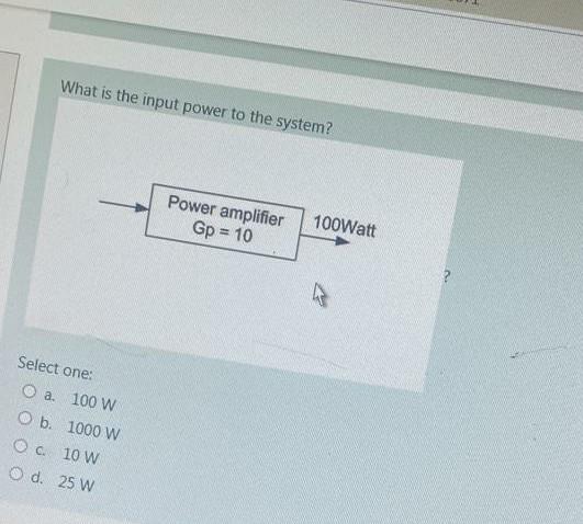 Solved What is the input power to the system? Power | Chegg.com