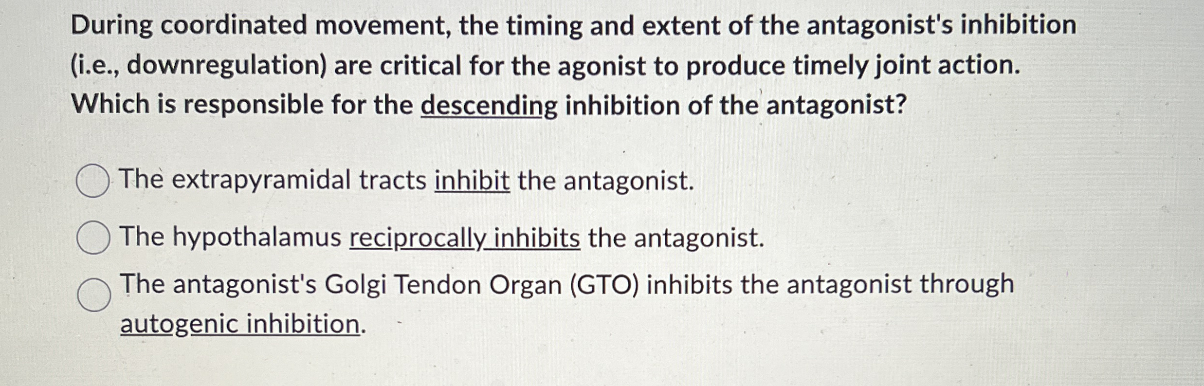 Solved During coordinated movement, the timing and extent of | Chegg.com