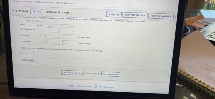 Your best submission for each question part is used | Chegg.com