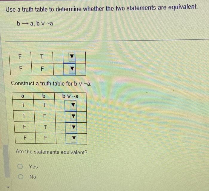 Solved Use a truth table to determine whether the two | Chegg.com