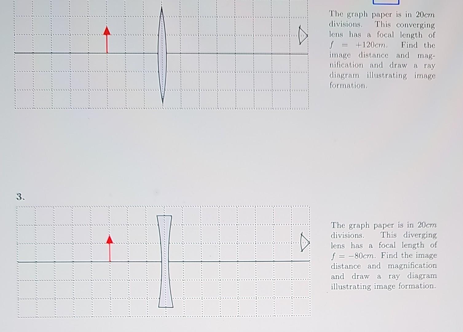 Solved The graph paper is in 20 cm divisions. This | Chegg.com