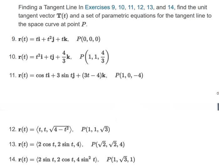 Solved Finding a Tangent Line In Exercises 9, 10, 11, 12, | Chegg.com