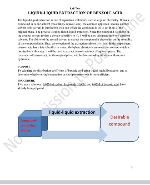 Solved Although this lab is about the extraction, sodium | Chegg.com