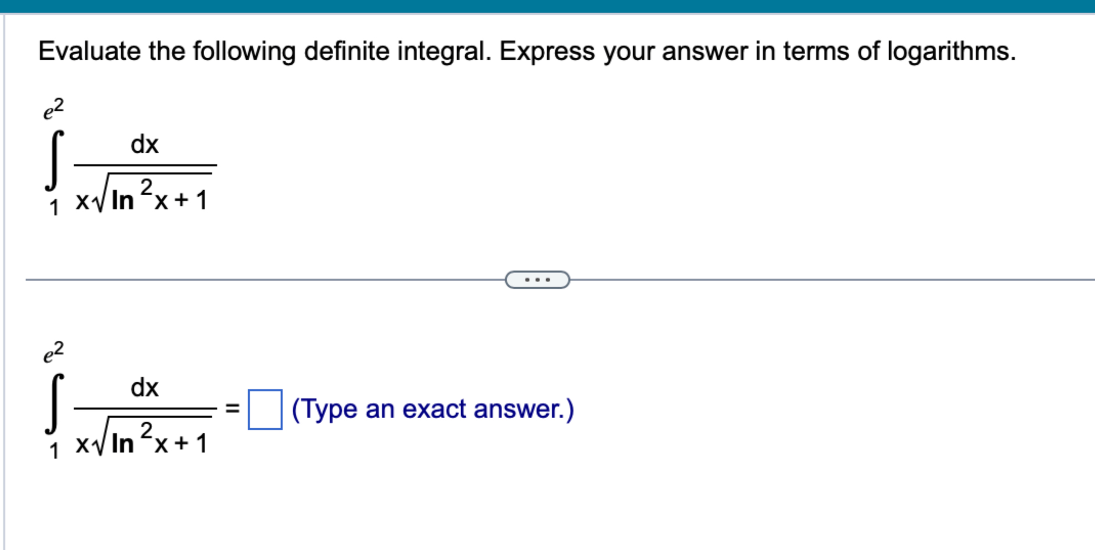 Solved Evaluate the following definite integral. Express | Chegg.com