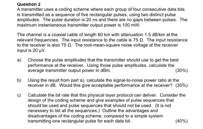Transmit A Message Coding Questions 8543