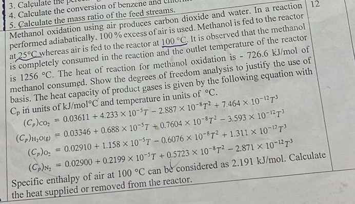 Solved Calculate the conversion of benzene ancMethanol | Chegg.com