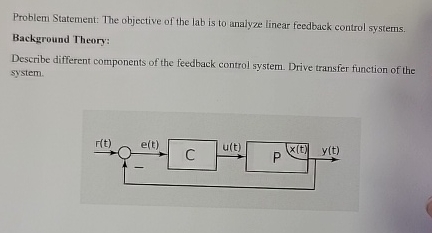Problem Statement: The objective of the lab is to | Chegg.com