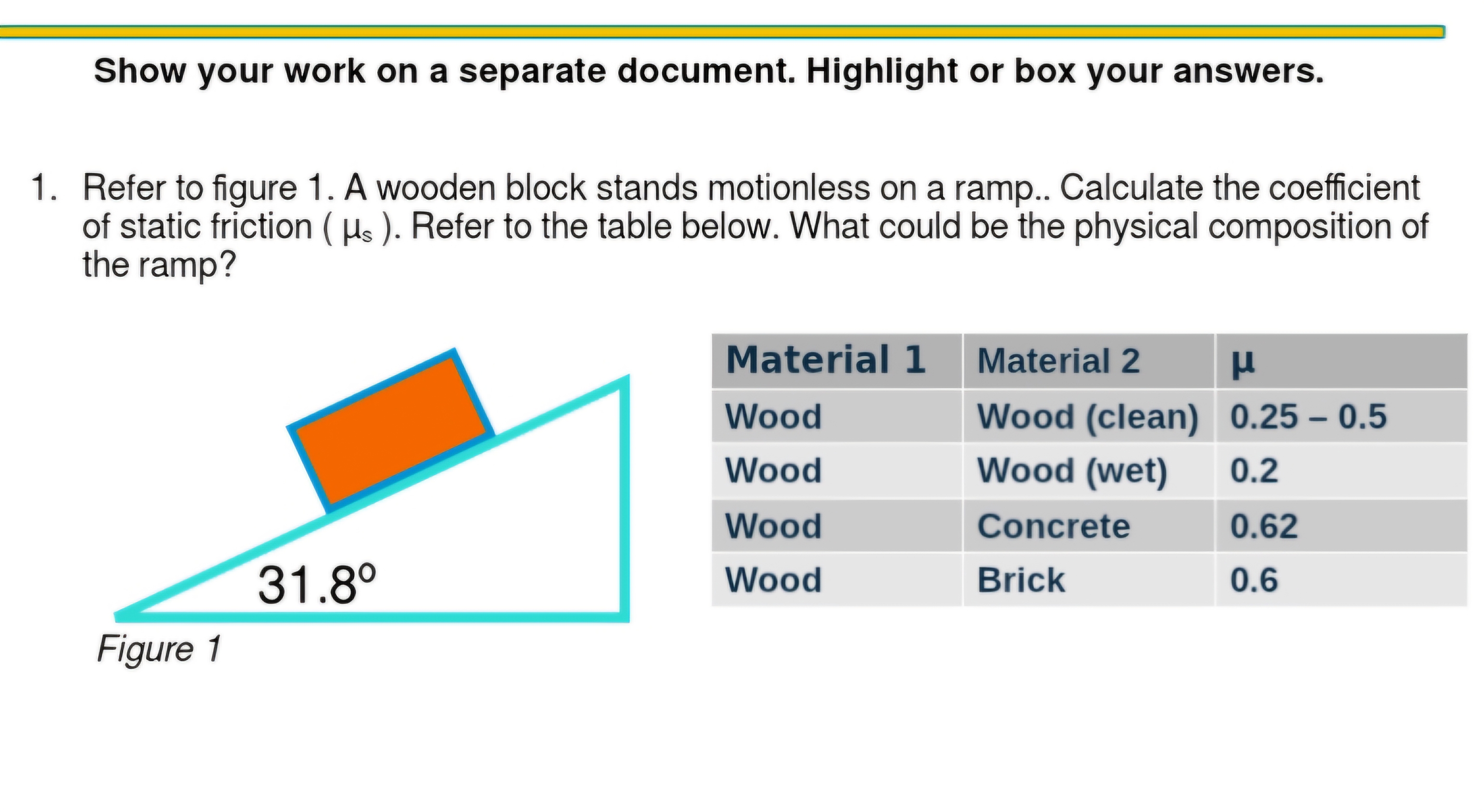 Solved Show your work on a separate document. Highlight or | Chegg.com