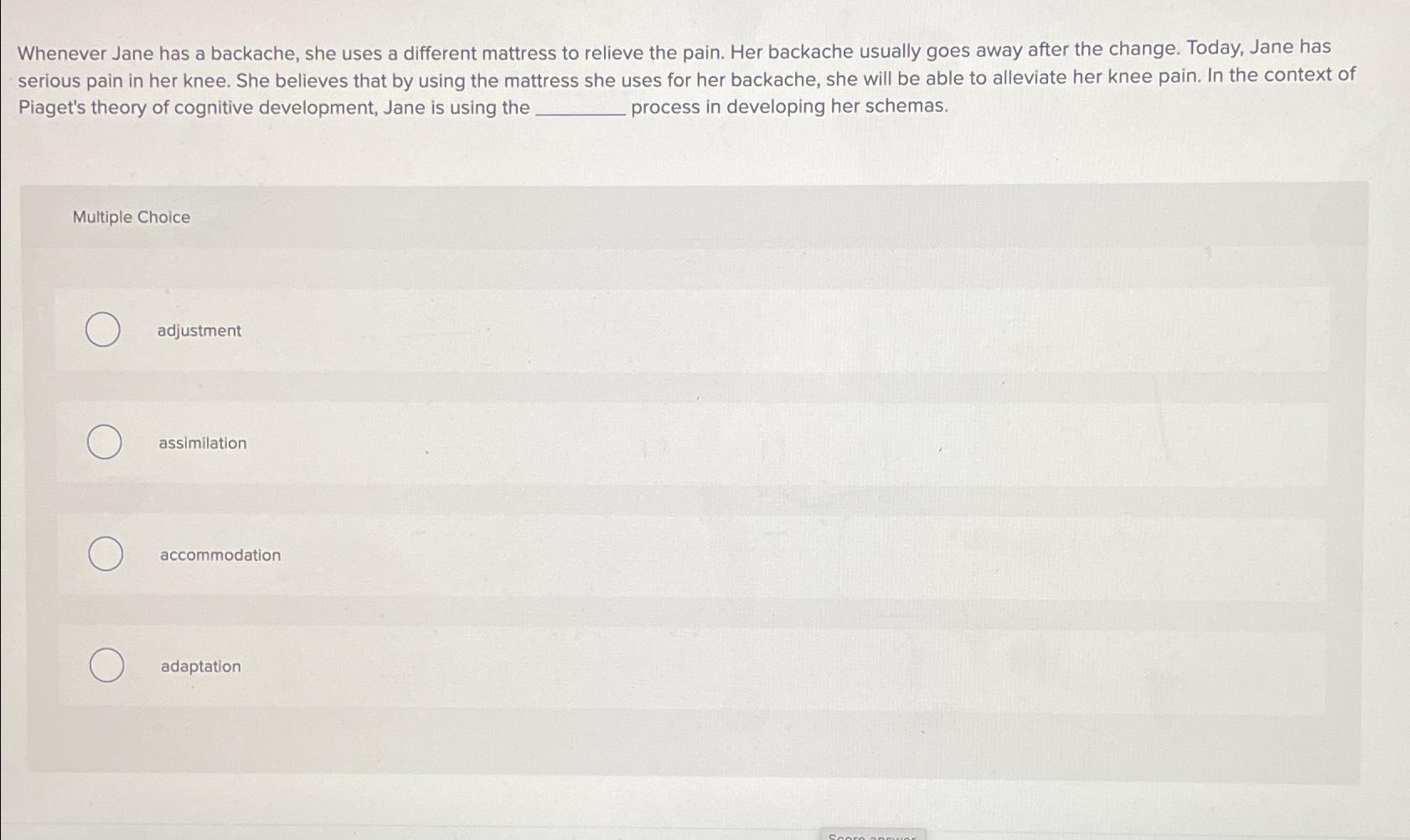 Solved Whenever Jane has a backache, she uses a different | Chegg.com