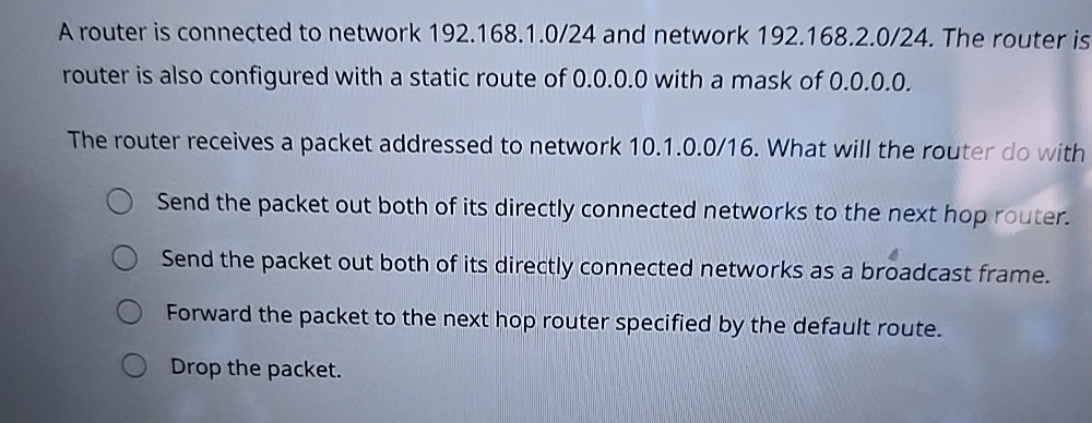 Solved A router is connected to network 192.168.1.0/24 ﻿and | Chegg.com