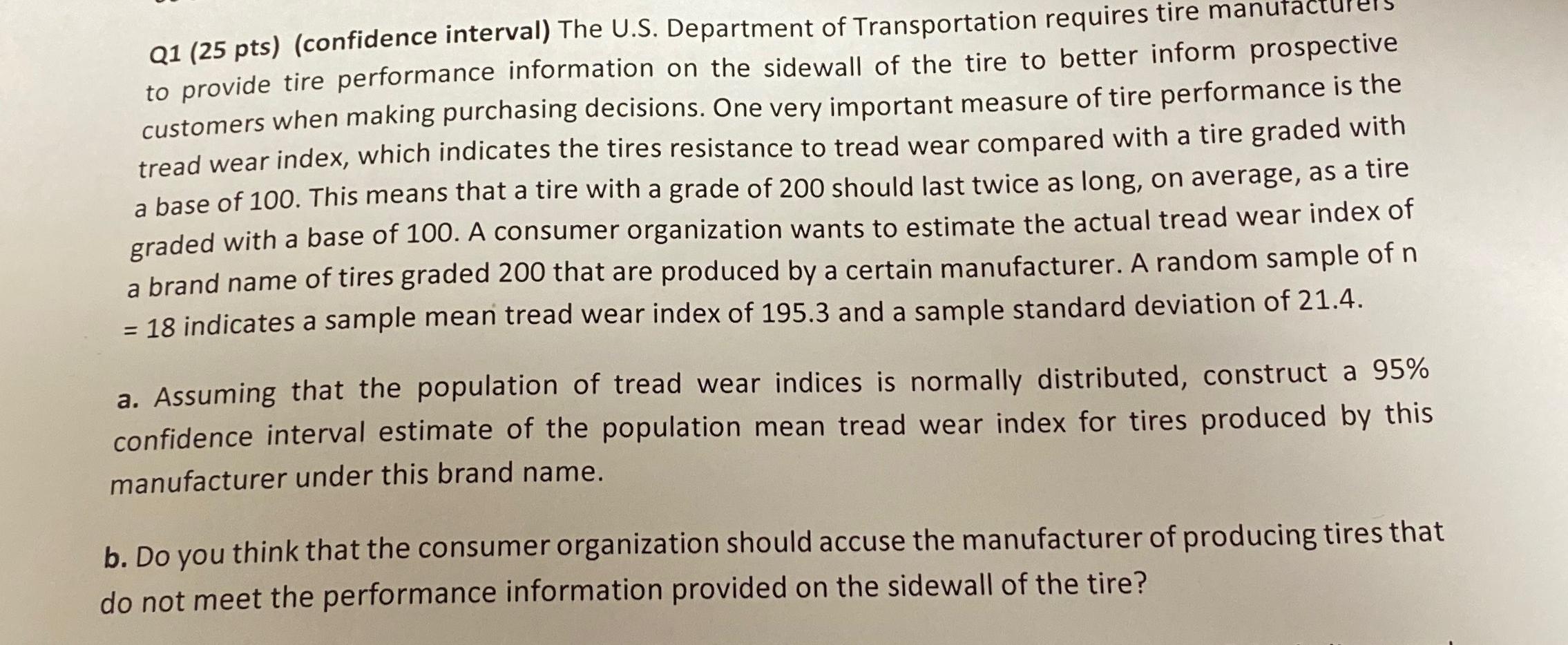 Solved Q1 (25 ﻿pts) (confidence interval) ﻿The U.S. | Chegg.com