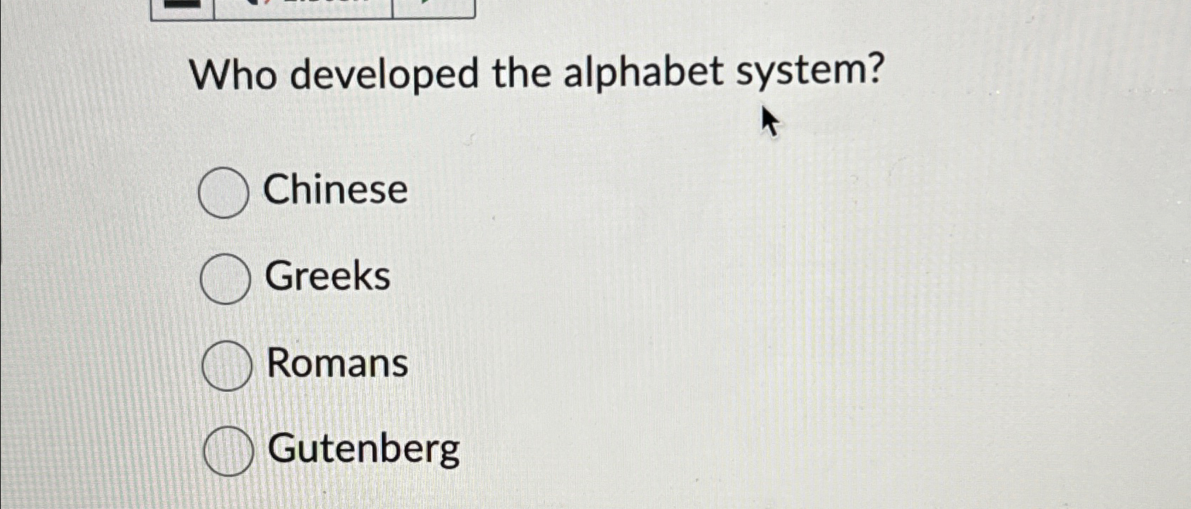 Solved Who developed the alphabet | Chegg.com