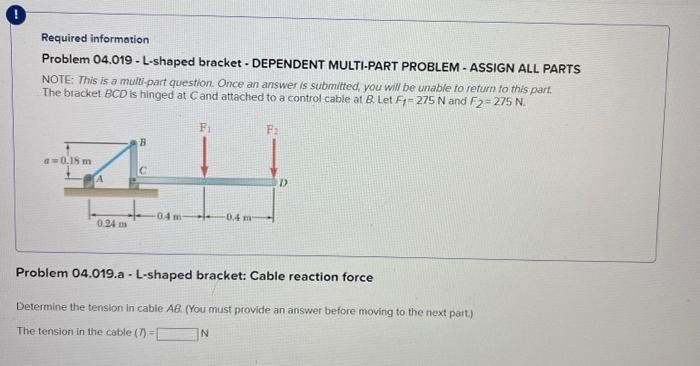 Solved Required information Problem 04.019 - L-shaped | Chegg.com
