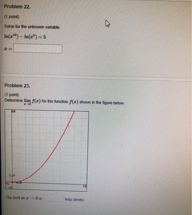 Solved Problem 17. I point The graph of a function is given | Chegg.com