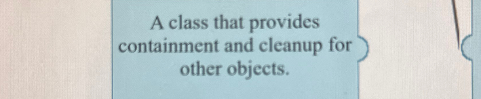 Solved A class that provides containment and cleanup for | Chegg.com