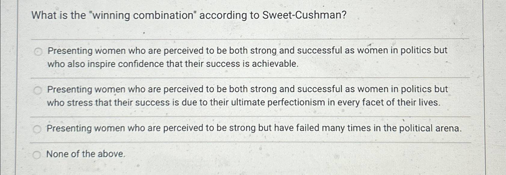 Solved What is the "winning combination" according to | Chegg.com