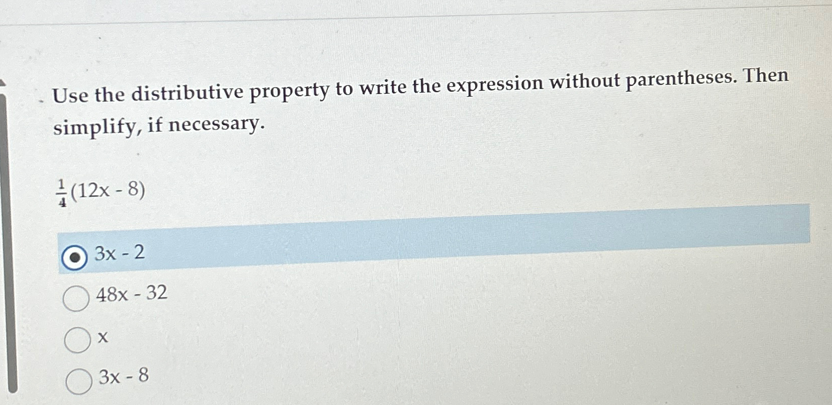 Solved Use the distributive property to write the expression | Chegg.com