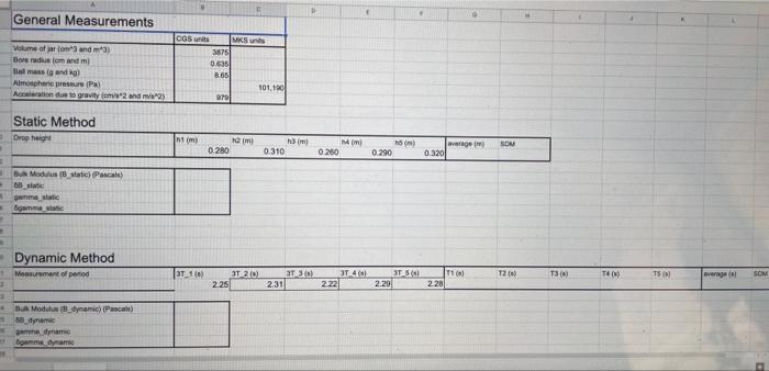 Solved General Measurements CGS units MKS 3875 0.35 Volume | Chegg.com