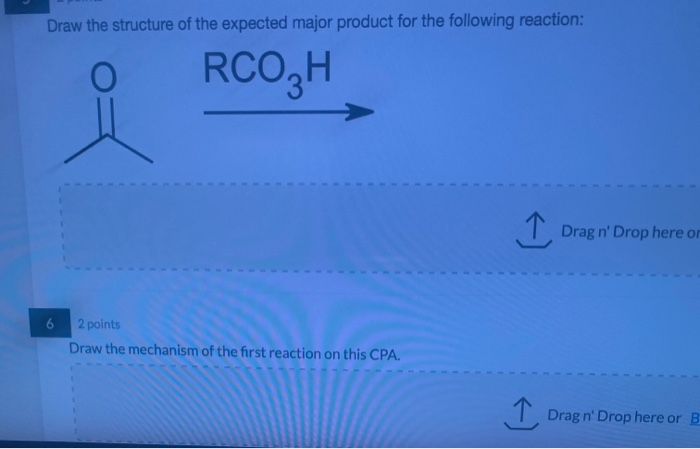 Solved Draw The Structure Of The Expected Major Product For