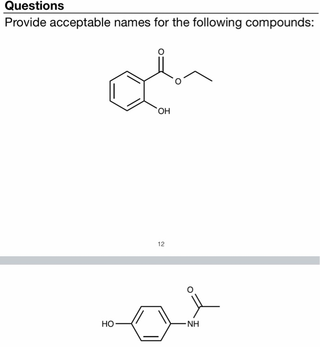 Solved Questions Provide acceptable names for the following | Chegg.com
