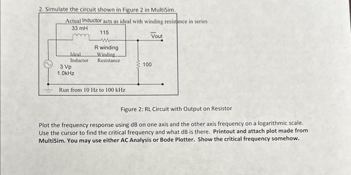Solved 2. Simulate the circuit shown in Figure 2 in | Chegg.com
