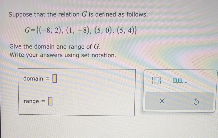 Solved Suppose that the relation G is defined as follows. | Chegg.com