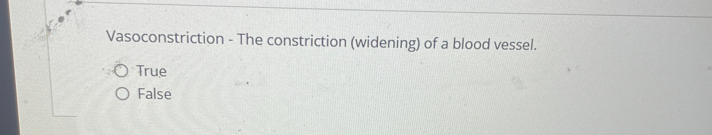 Solved Vasoconstriction - ﻿The constriction (widening) ﻿of a | Chegg.com