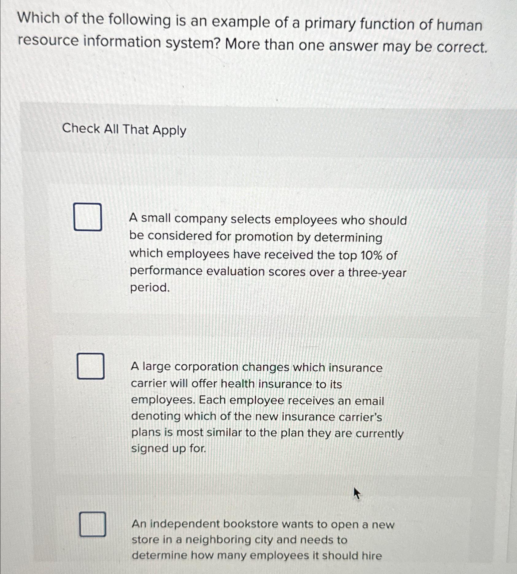 Solved Which of the following is an example of a primary | Chegg.com