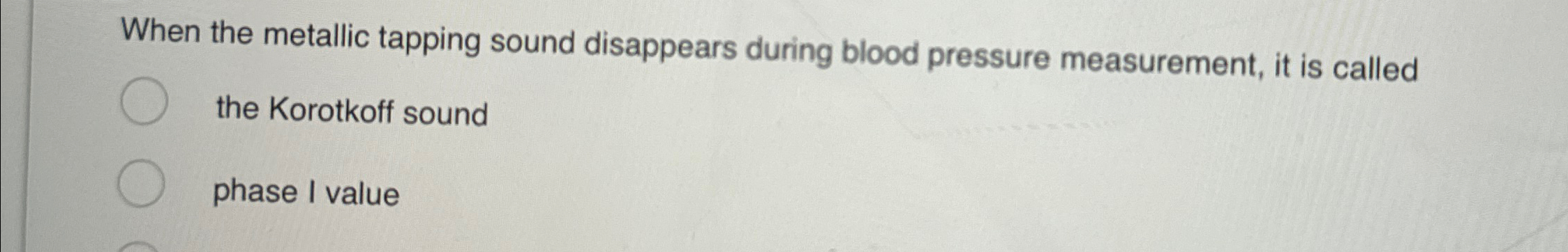 Solved When the metallic tapping sound disappears during | Chegg.com