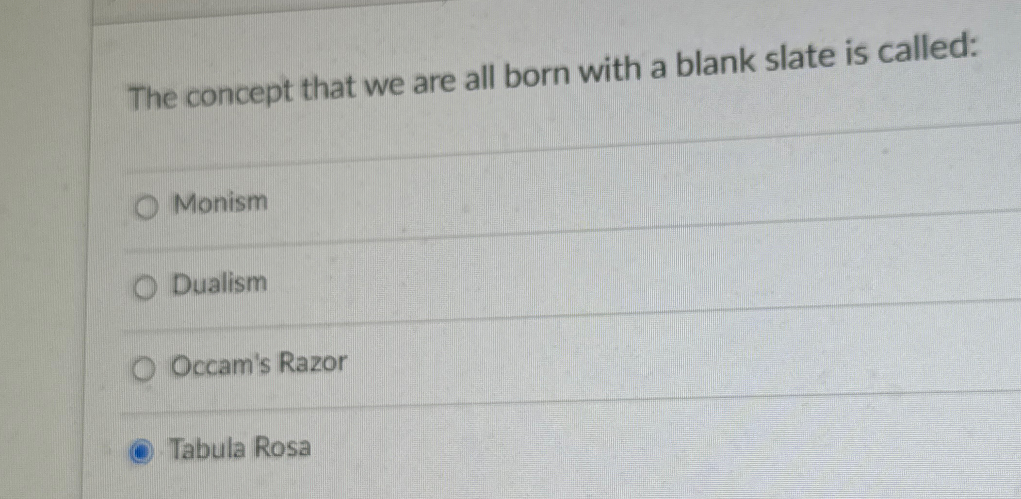 Solved The concept that we are all born with a blank slate | Chegg.com
